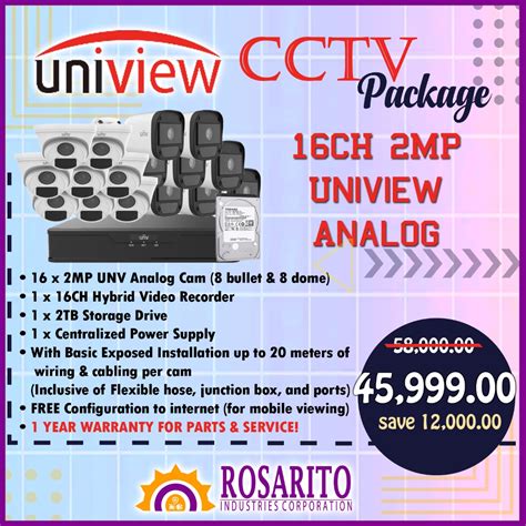 Uniview CH MP Analog CCTV Furniture Home Living Security Locks Security Systems CCTV