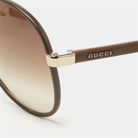Gucci Aviator Sunglasses Leather