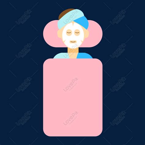 만화 손으로 그린 여성 스킨 케어 뷰티 마스크 마스크 스파 캐릭터 Png 일러스트 무료 다운로드 Lovepik
