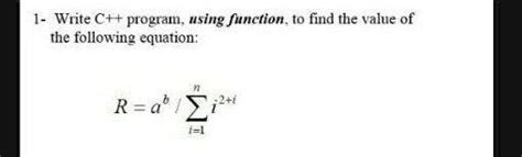 Solved 1 Write C Program Using Function To Find The