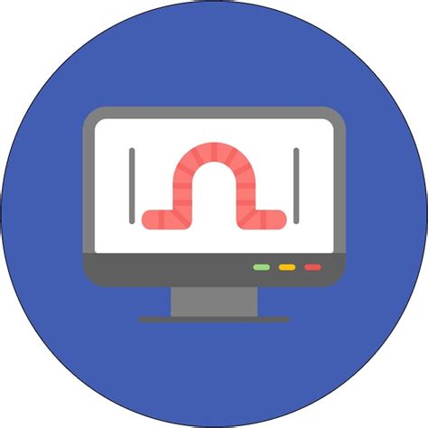 Premium Vector Computer Worm Vector Illustration Style