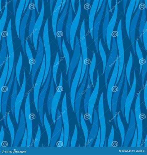 Abstract Wave Blue Seamless Pattern Stock Vector Illustration Of