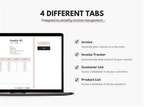 Automated Invoice Template Editable Small Business Invoice Invoice Template Google Sheets