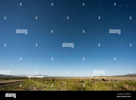 Osiris Rex Sample Return Training In This 30 Minute Exposure Star Trails Are Seen Above