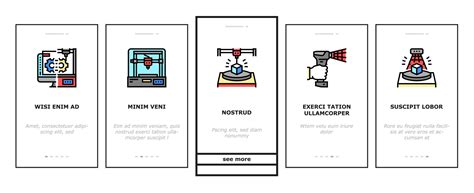 D Modelling Software And Device Onboarding Icons Set Vector Vector Art At Vecteezy