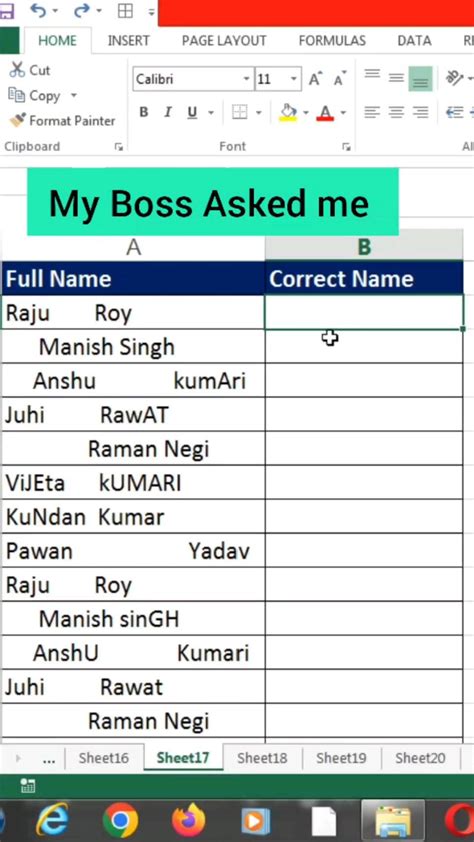 Remove Extra Space From Data In Excel Fix Messy Names In Excel
