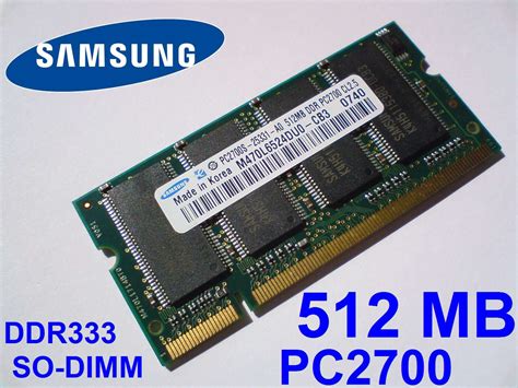 512MB PC2700 DDR333 CL2 5 SO DIMM 200 Pin NOTEBOOK LAPTOP SODIMM RAM SPEICHER EBay