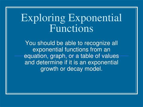 Ppt Exploring Exponential Functions Powerpoint Presentation Free Download Id 6810904