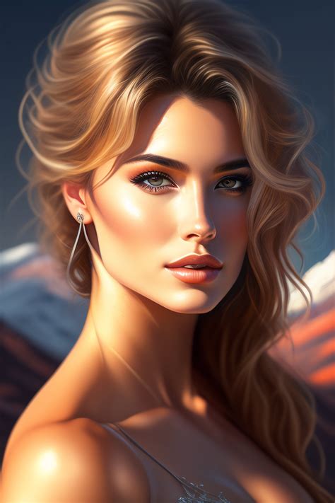 Lexica Photo Of A Gorgeous Female With Messy Hair In The Style Of Stefan Kostic Realistic