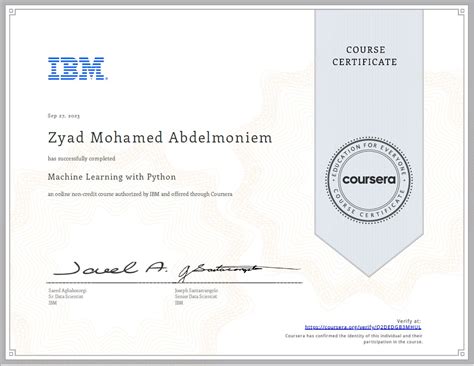 Zyad Mohamed On Linkedin Ibm Coursera Machinelearning Python Datascience Linkedin 47