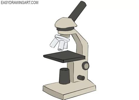 How To Draw A Microscope Easy Drawing Art