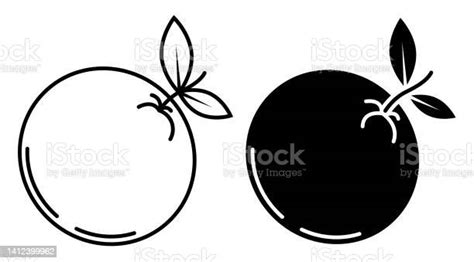 선형 아이콘 전체 오렌지 과일 육즙이 많은 감귤류 열대 과일 수확 흰색 배경에 고립 된 간단한 흑백 벡터 감귤에 대한 스톡 벡터 아트 및 기타 이미지 Istock