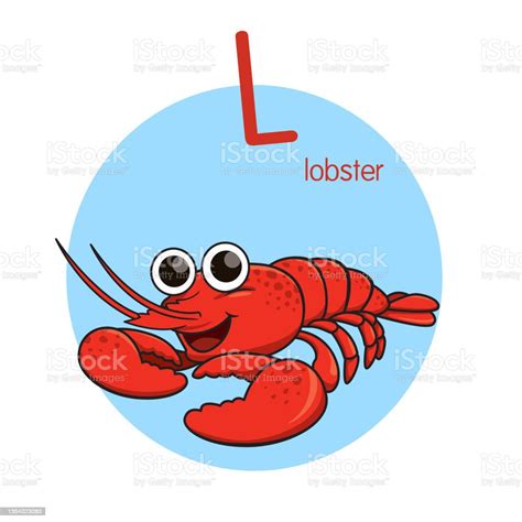 알파벳 문자 L 어퍼 케이스 또는 어린이 학습 연습 Abc에 대 한 대 문자와 랍스터의 벡터 그림 갈고리 발톱에 대한 스톡 벡터 아트 및 기타 이미지 Istock