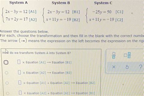 Solved How Do I Transform System A Into B Then System B Into System C
