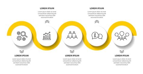 Premium Vector 5 Steps Infographic Flowchart Design Template