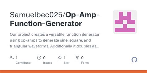 Github Samuelbec025op Amp Function Generator Our Project Creates A