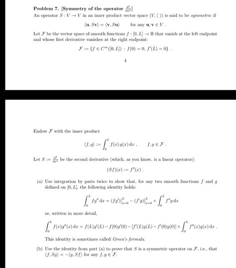 Solved Problem 7 Symmetry Of The Operator An Operator S
