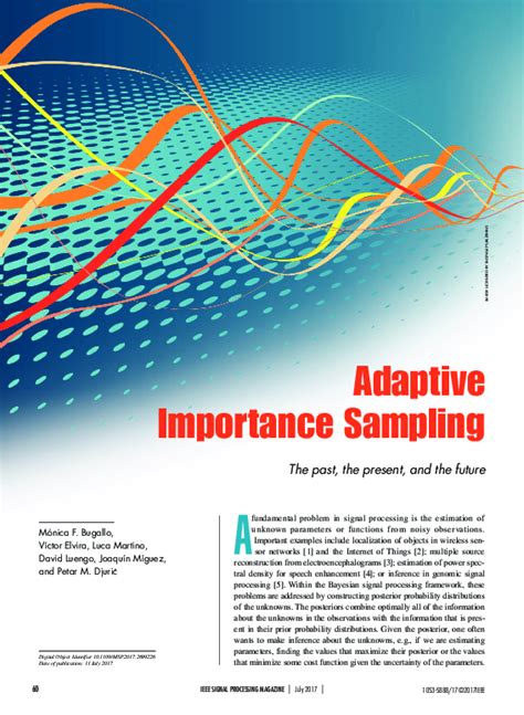 Pdf Adaptive Importance Sampling The Past The Present And The Future