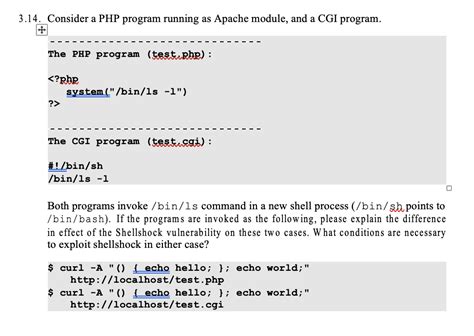 Solved The Php Program Testphp The Cgi Program