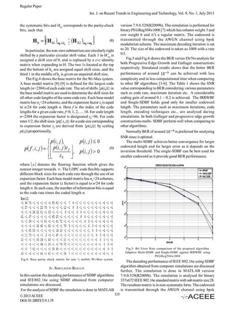 Performance Analysis Of Steepest Descent Decoding Algorithm For Ldpc Codes Pdf