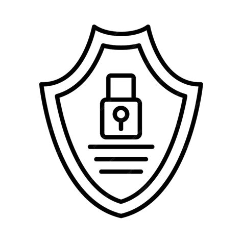 Premium Vector Security Shield Line Illustration