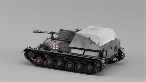 🔫 001744 Su 76 Soviet Self Propelled Gun Wwii Tank Destroyer