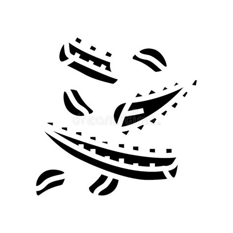 Organic Aloe Vera Glyph Icon Vector Illustration Stock Illustration