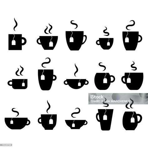 흰색 배경입니다 현대 벡터 디자인입니다 만들기 집합입니다 사람 아이콘을 설정 합니다 차 컵 커피 머그잔 벡터입니다 디자인에 대한 스톡 벡터 아트 및 기타 이미지 Istock