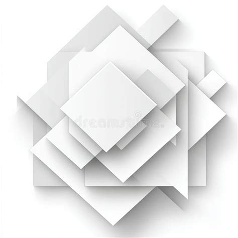 Layered White Geometric Shapes Creating A Modern Design Element With Depth And Texture In A