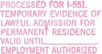 Form I 551 And Getting A Temporary Adit Stamp Citizenpath