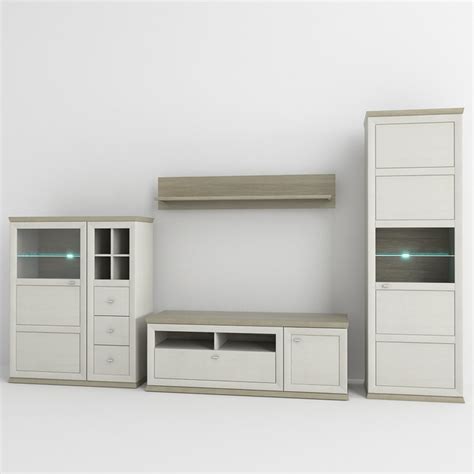 Функціональна сучасна гірка стінка прованс Орегон Сокме під телевізор з пеналом комодом у