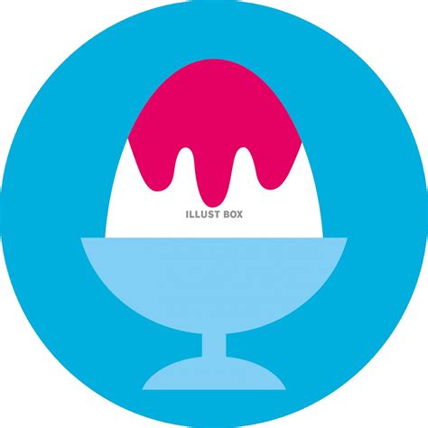 無料イラスト かき氷イラスト・単体アイコン（丸形）
