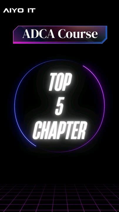 Adca Course Adca Course Top Five Chapter Adcacourse Youtube