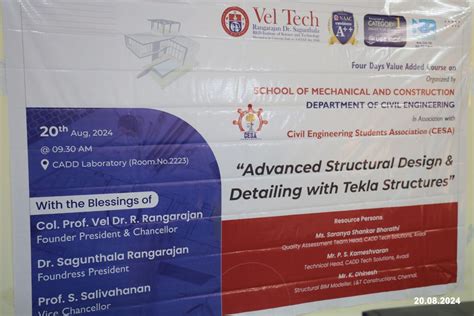 Vel Tech University On Linkedin The Department Of Civil Engineering At