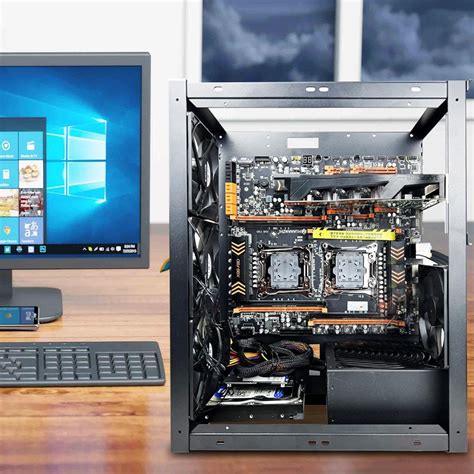 Computer Motherboard Case Stackable Chassis Aluminum Frame For Open Pc Case Heat