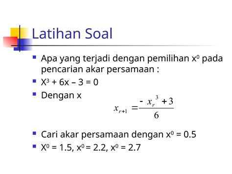 Metode Numerik Persamaan Non Linear Baru Ppt