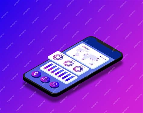 Premium Vector Vector Uiux Analytics Dashboard Isometric Landing Page On Mobile