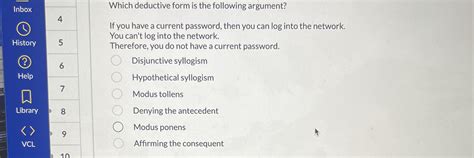 Solved Which Deductive Form Is The Following Argumentif You