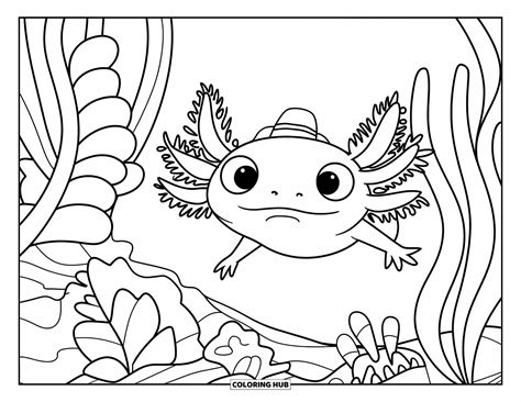 75 Dibujos De Ajolotes Para Colorear Para Niños Y Adultos Pdfs Gratis