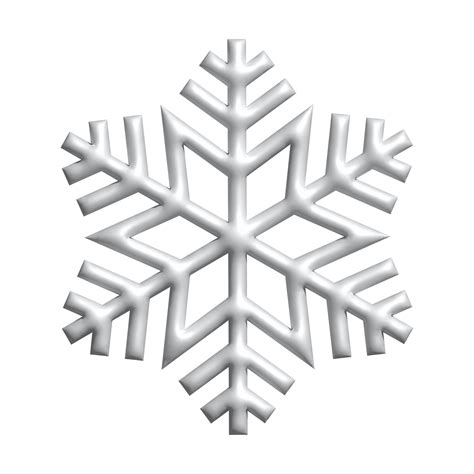 3d Realistic White Snowflake 33534770 Png
