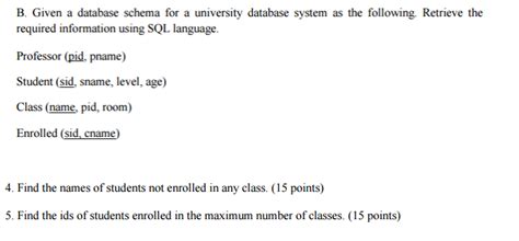 Solved Computer Science Database Schema Queries Using