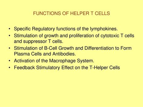Helper T Cells Function