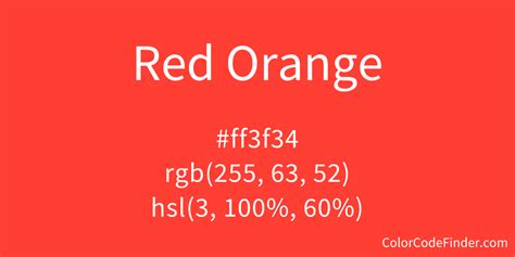 Red Orange Color Code Is Ff3f34