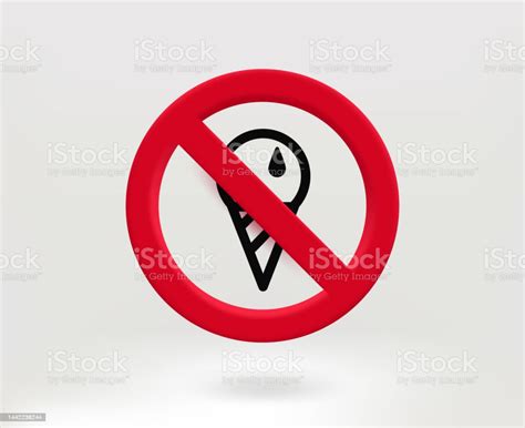 아이스크림 픽토그램으로 금지 된 개념 3d 벡터 일러스트 레이 션 3차원 형태에 대한 스톡 벡터 아트 및 기타 이미지 3차원 형태 개념 개념과 주제 Istock