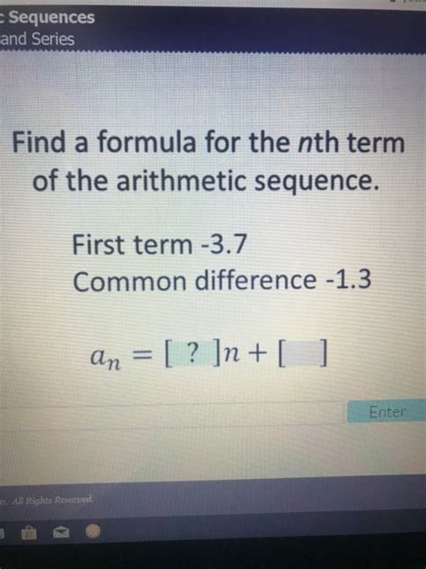 Solved Sequences And Series Find A Formula For The Nth Term
