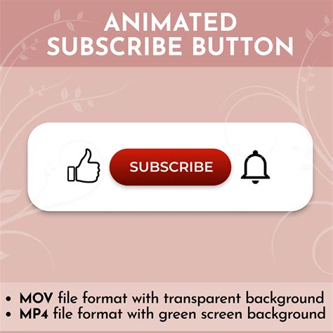 Animated Youtube Subscribe Button Overlay For Intro Videos Digital