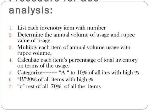 Inventory Control Techniques PPT