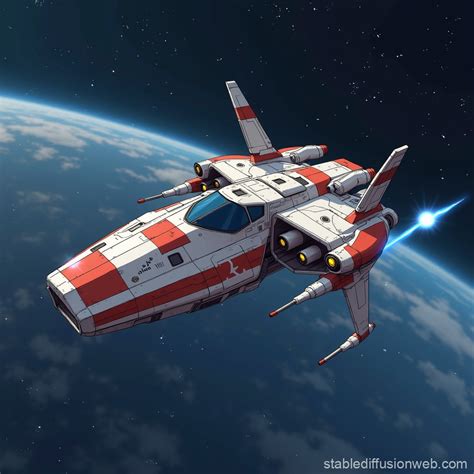 Anime Style Small Spaceship Stable Diffusion Online
