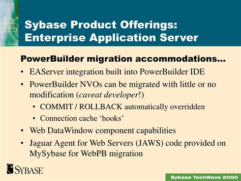 Ppt Ia343 Migrating Powerbuilder Applications Powerpoint Presentation Id3346892