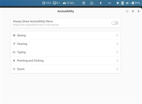 Settings Accessibility Menu Indicator Appears On Its Own Ask Ubuntu